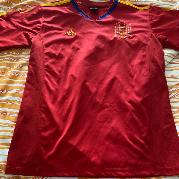 adidas | Shirts | Adidas Spain National Team Jersey Andres Iniesta No 6 ...
